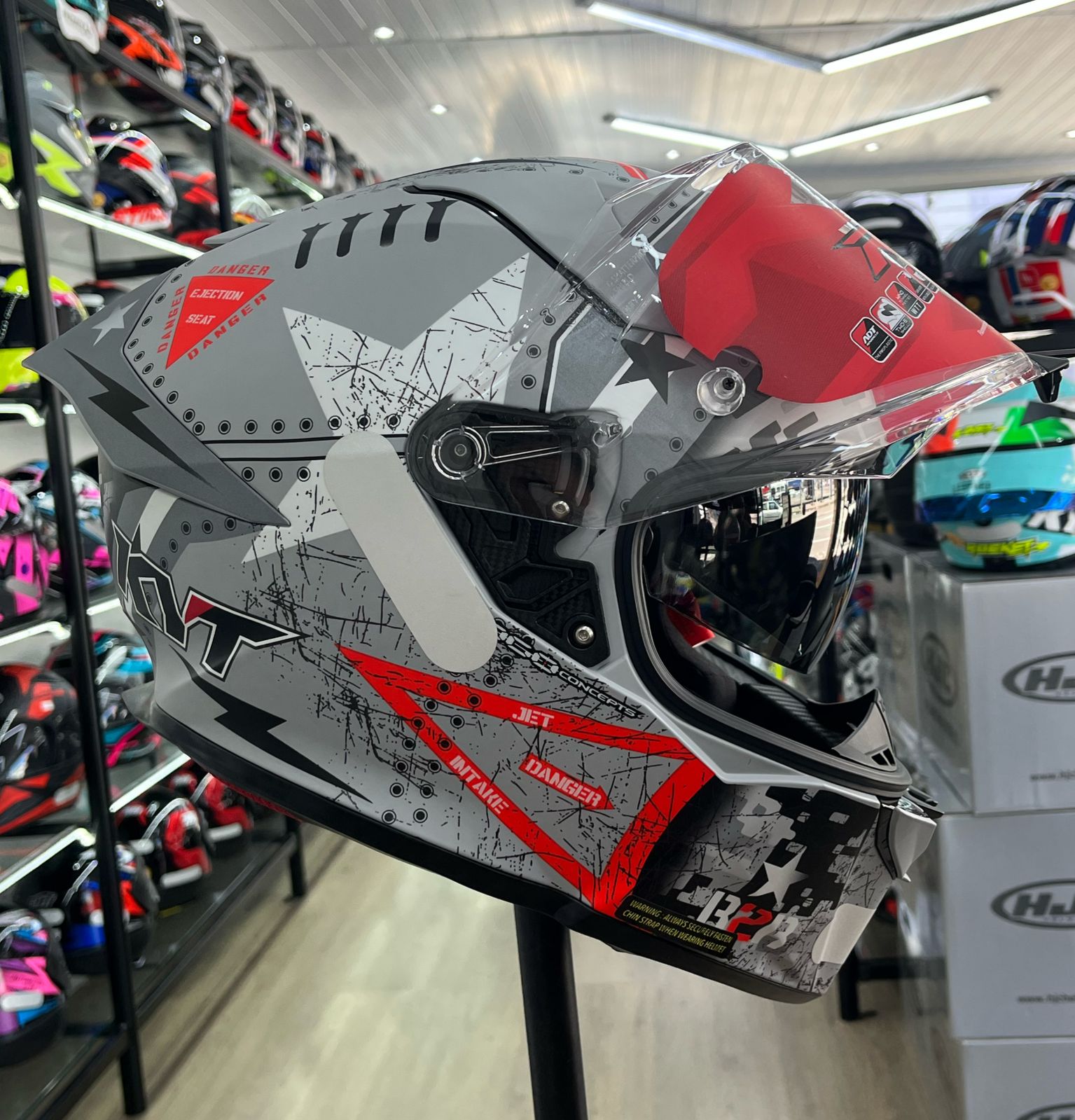 CAPACETE KYT R2R ASSAULT MATT GREY